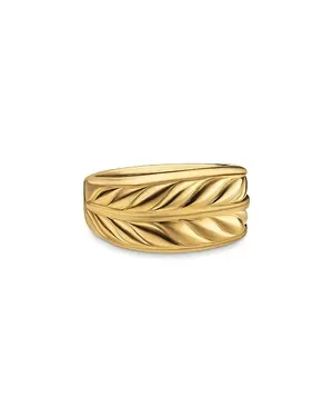 David Yurman David Yurman Chevron Signet Ring Gold