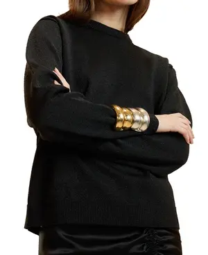 Cynthia Rowley Metallic Knit Pullover