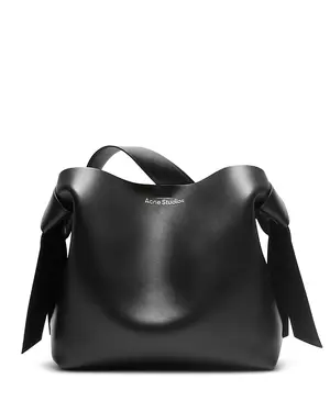 Acne Studios Musubi Midi New R Leather Tote Bag - Black
