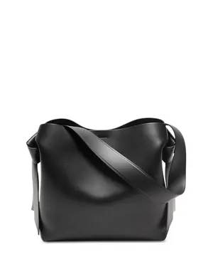 Acne Studios Musubi Midi New R Leather Tote Bag - Black