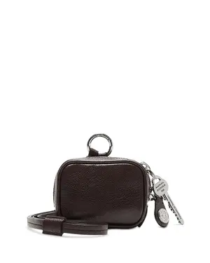 Acne Studios Camero Clip Leather Pouch - Chocolate