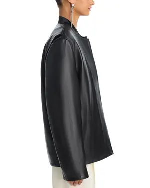 TOTEME Leather Biker Jacket - Black