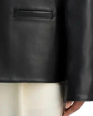 TOTEME Leather Biker Jacket - Black