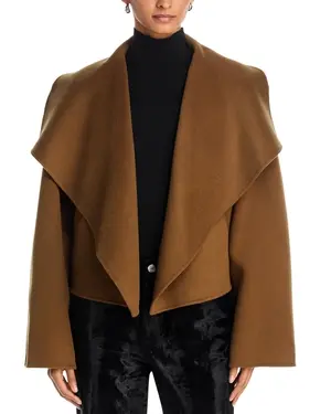 TOTEME Signature Double Wool Jacket - Tabacco