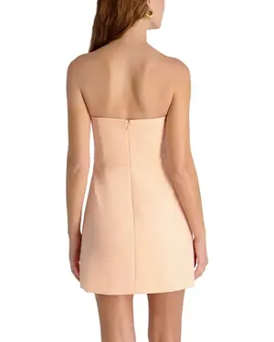 French Connection Whisper Strapless Slit Mini Dress - Peach Fizz