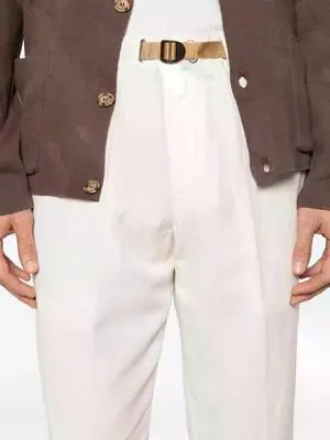 WHITE SAND Greg Belted Trousers