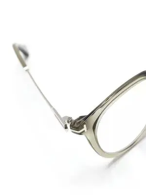 TOM FORD Logo-plaque Transparent Glasses - Grey