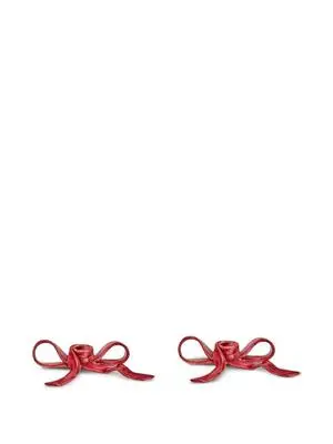 BITOSSI HOME Bow Candle Holder Set - Red