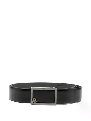 BOSS Intertwined Double-b Buckle Italian Leather Belt
