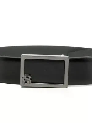 BOSS Intertwined Double-b Buckle Italian Leather Belt