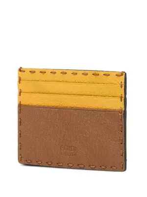 Fendi Stitched Bicolour Cardholder - Brown