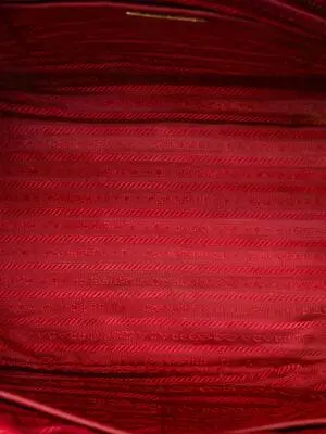 Prada Large Saffiano Lux Galleria Double Zip Satchel 2010-2026 - Red