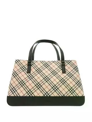 Burberry Nova Check Canvas Tote Bag
