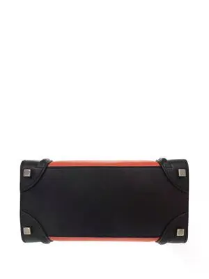 Celine 2010-2025 Micro Tricolor Leather Luggage Tote - Orange