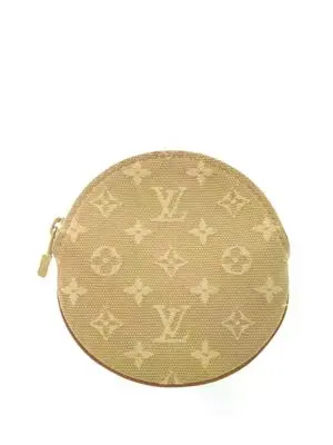 LOUIS VUITTON 2004 Monogram Mini Lin Round Purse Coin Pouch - Neutrals