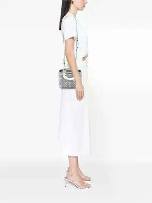 Dior 2019 Small Metallic Lambskin Cannage My Abcdior Lady Satchel - Grey