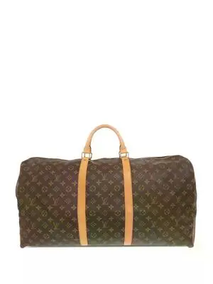LOUIS VUITTON 1997 Monogram Keepall 60 Travel Bag - Brown