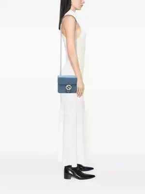 Gucci Calfskin Interlocking G Crossbody Bag - Blue