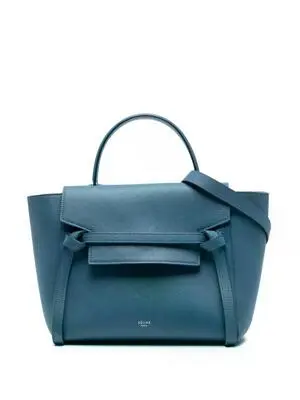 Celine 2017 Micro Grained Calfskin Belt Bag Satchel - Blue