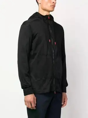 Kiton Logo-charm Hooded Jacket - Black