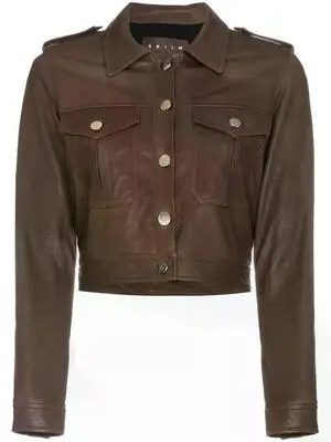 SKIIM Leather Cropped Jacket