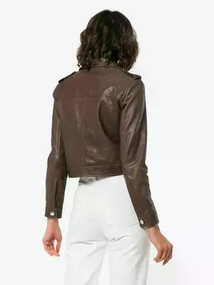 SKIIM Leather Cropped Jacket