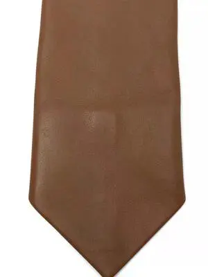 SUNFLOWER Leather Neck Tie - Brown