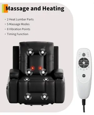 GAOMON Oversized Power Lift Recliner Chair Heat And Massage