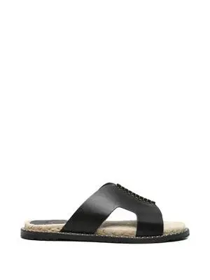 CastaÑer Piti Leather Sandals - Black