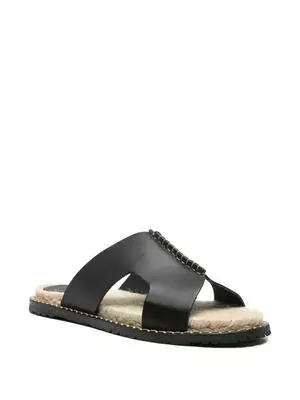 CastaÑer Piti Leather Sandals - Black