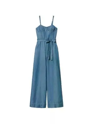 TWINSET Wide-leg Belted Jumpsuit - Blue