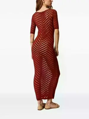 TWINSET Long Chevron Knitted Dress