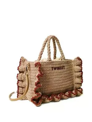 TWINSET Ruffled-trim Tote Bag