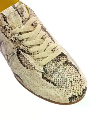 MSGM Snakeskin Lace-up Sneakers
