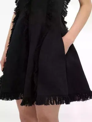 MSGM Fringed A-line Mini Dress