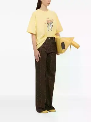 MSGM Bow-graphic Short-sleeve T-shirt