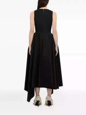 MSGM Gathered-detail Asymmetric Dress