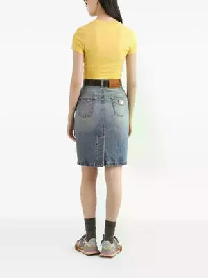 Dolce & Gabbana Distressed Denim Mini Skirt