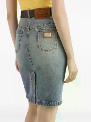Dolce & Gabbana Distressed Denim Mini Skirt