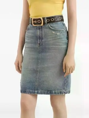 Dolce & Gabbana Distressed Denim Mini Skirt