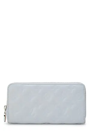 LOUIS VUITTON Monogram Embossed Zippy Continental - Blue