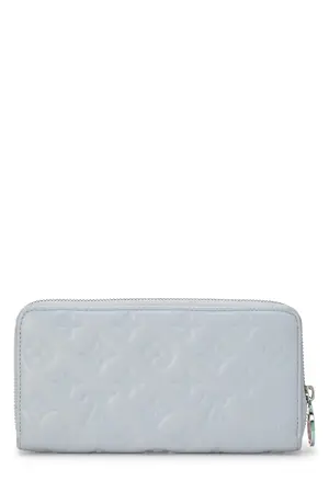 LOUIS VUITTON Monogram Embossed Zippy Continental - Blue
