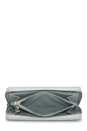LOUIS VUITTON Monogram Embossed Zippy Continental - Blue