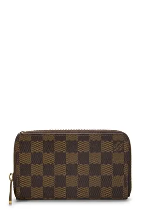 LOUIS VUITTON Damier Ebene Zippy Compact Wallet - Brown