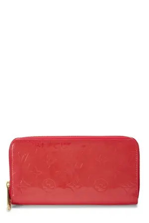 LOUIS VUITTON Monogram Vernis Zippy Continental Wallet - Red