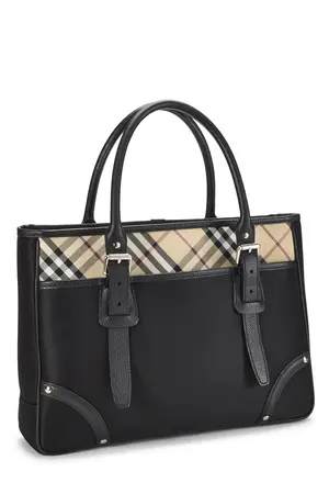 Burberry Check Zip Tote