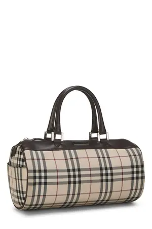 Burberry House Check Roll Handbag - Brown