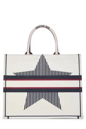 Dior Alps Star Book Tote - White