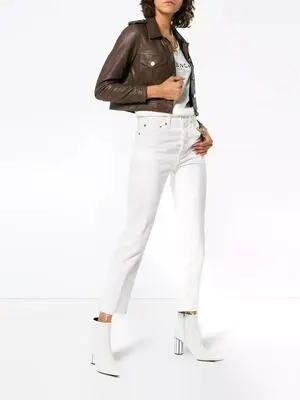 SKIIM Crop Leather Jacket