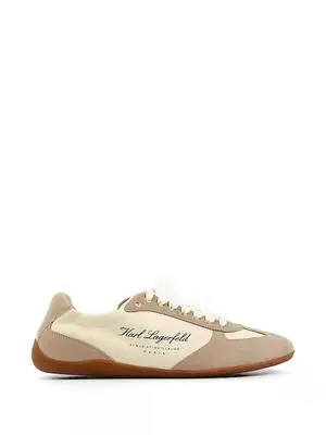 Karl Lagerfeld Altia Lace-up Leather Sneakers - Neutrals
